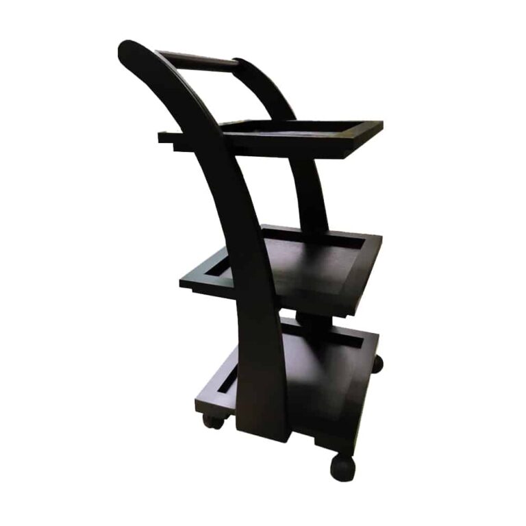 Timber Trolley on Wheel 3 Layers with 2 Drawers (TR3) - Thai Therapy